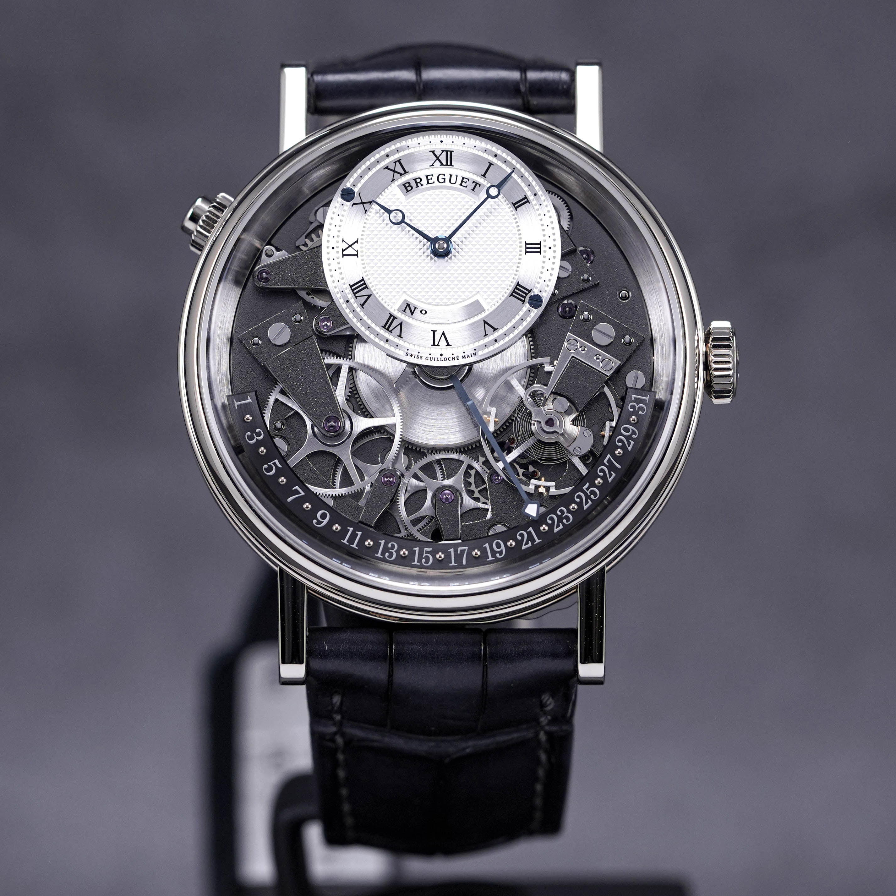 BREGUET TRADITION QUANTIEME RETROGATE 7597 WHITEGOLD ANTHRACITE DIAL ...