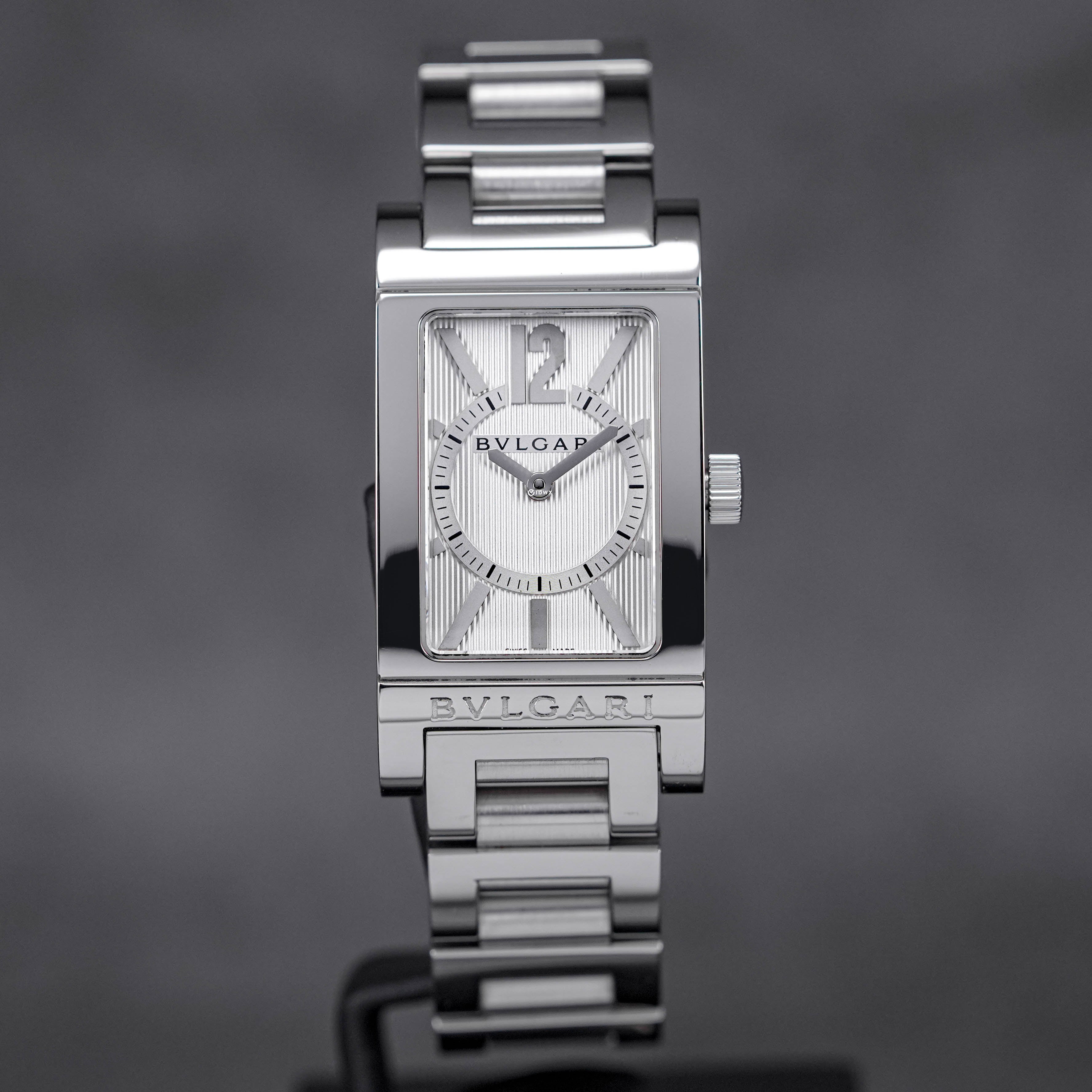 BVLGARI RETTANGOLO STEEL SILVER DIAL QUARTZ (2005) - OMNILUXE