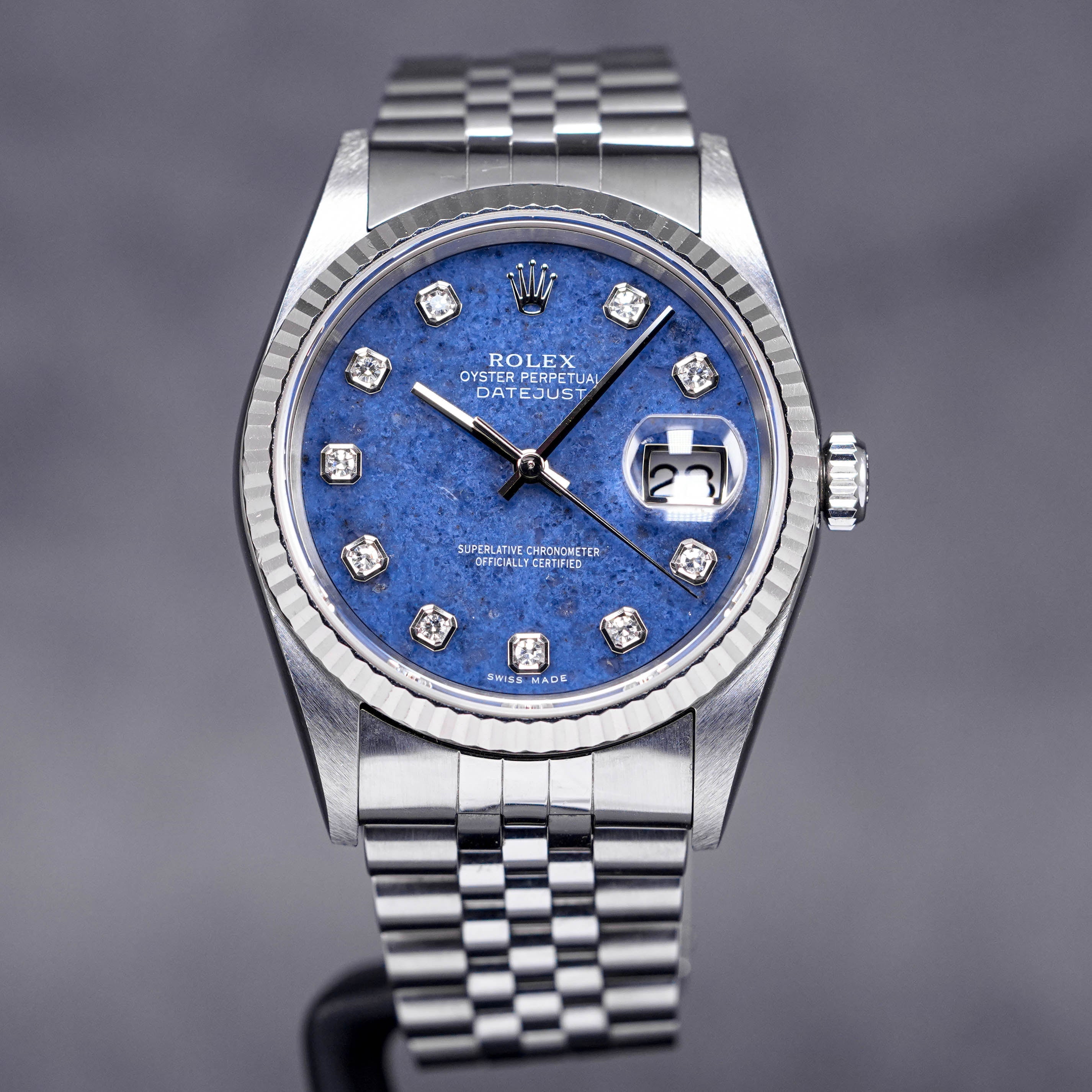 ROLEX DATEJUST 36MM SODALITE DIAMOND DIAL (WATCH ONLY) - OMNILUXE