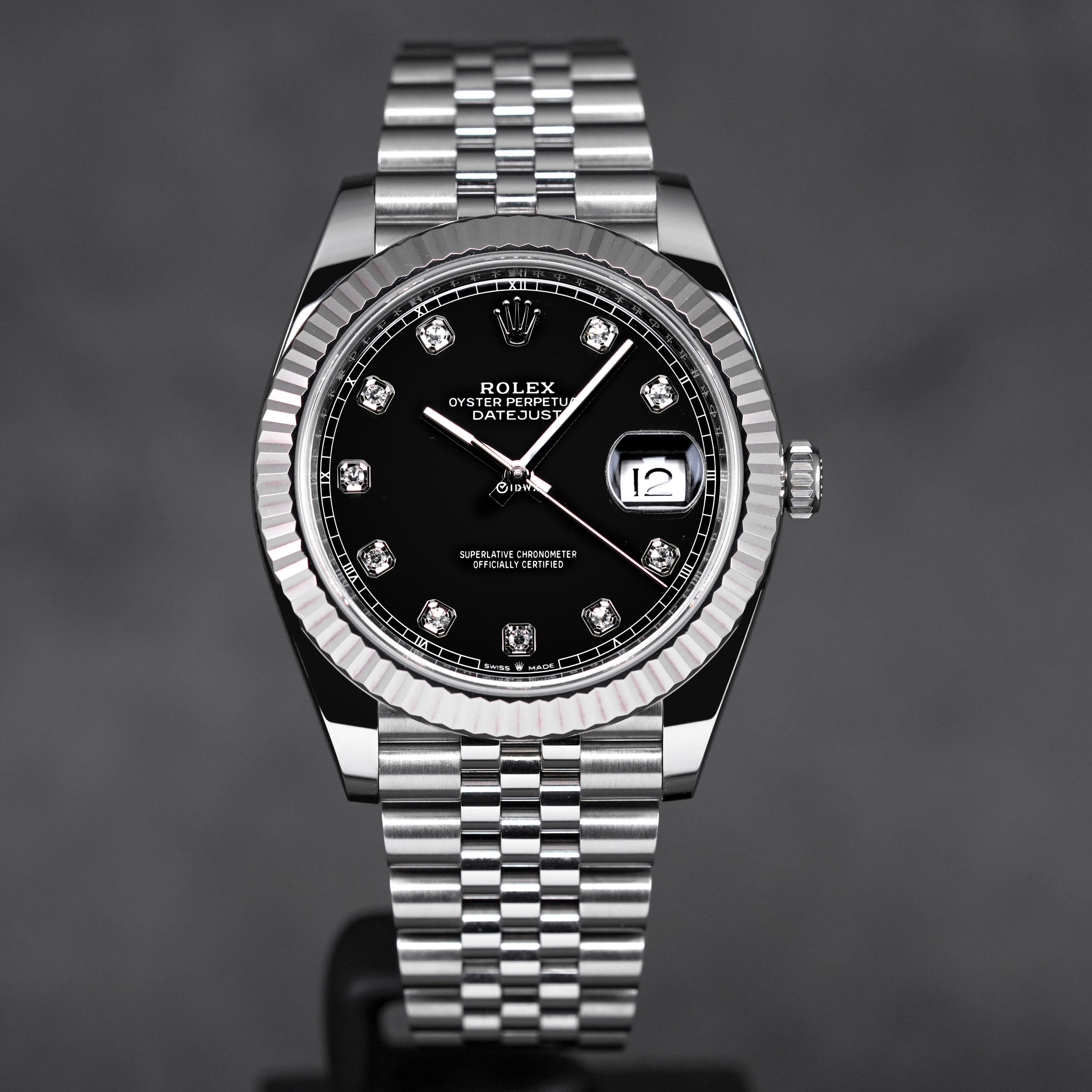 ROLEX DATEJUST 41MM BLACK DIAMOND DIAL (2021) - OMNILUXE
