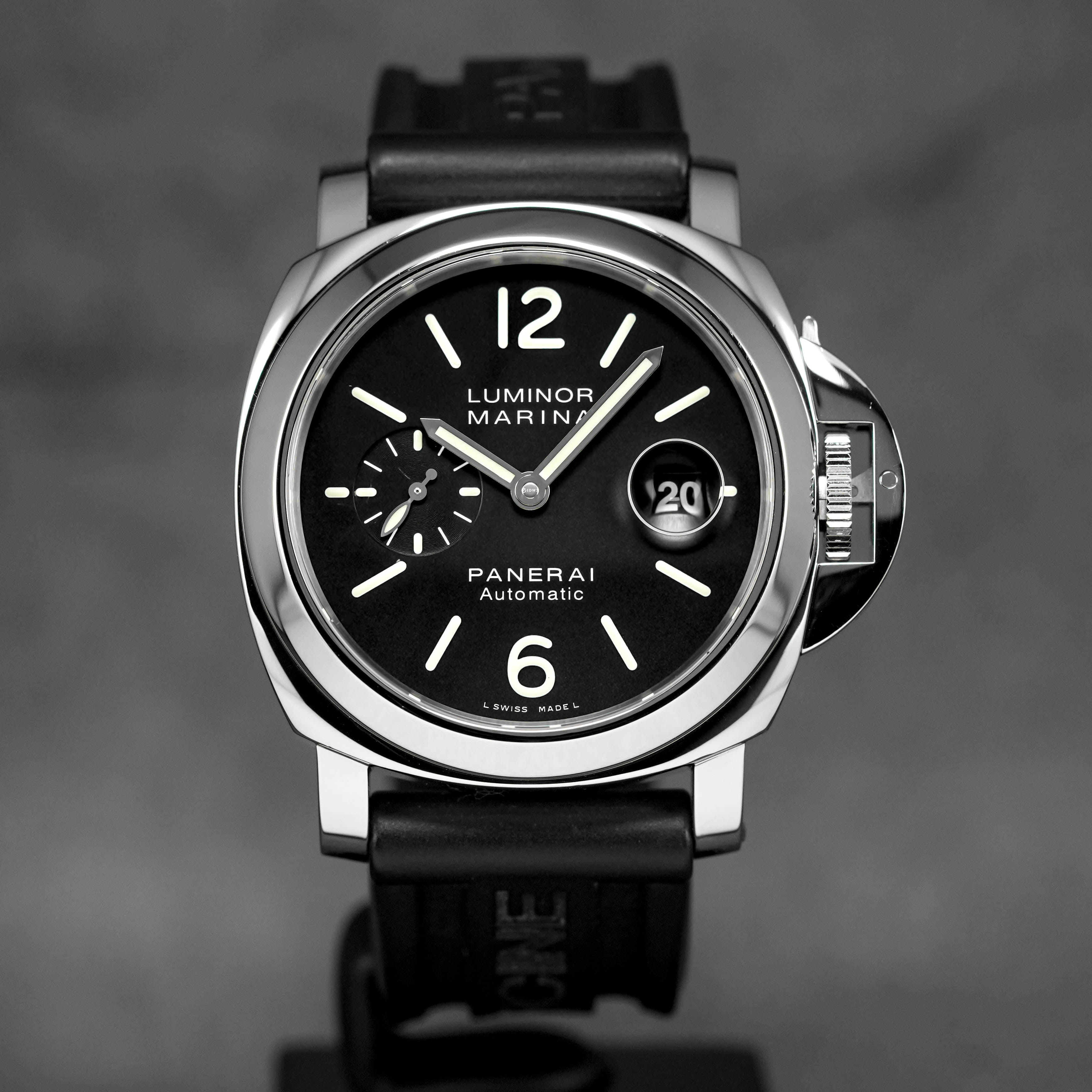 PANERAI LUMINOR MARINA 44MM STEEL BLACK DIAL PAM 104 (WATCH ONLY ...