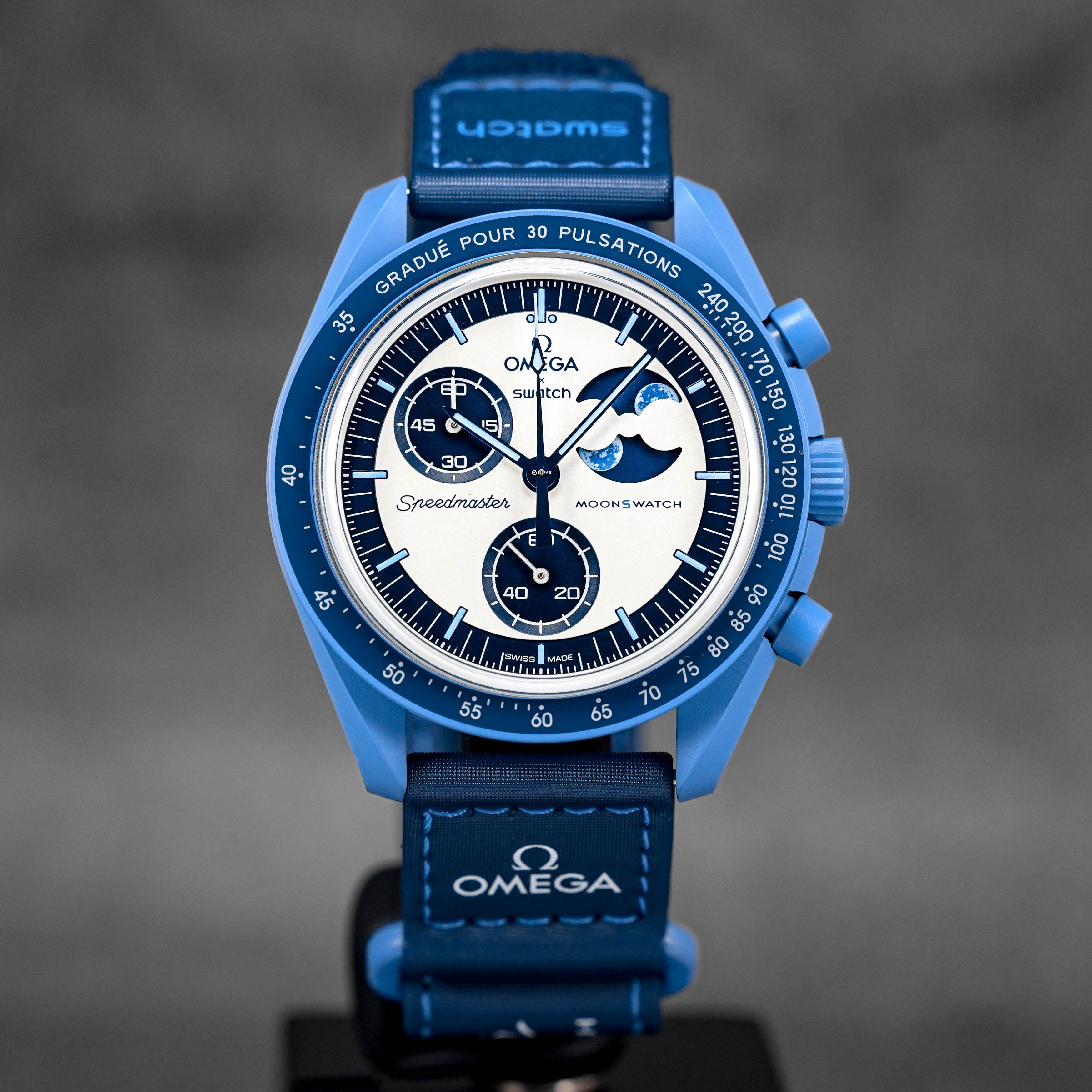 SWATCH X OMEGA MOONSWATCH MISSION TO THE SUPER BLUE MOONPHASE (2024 ...