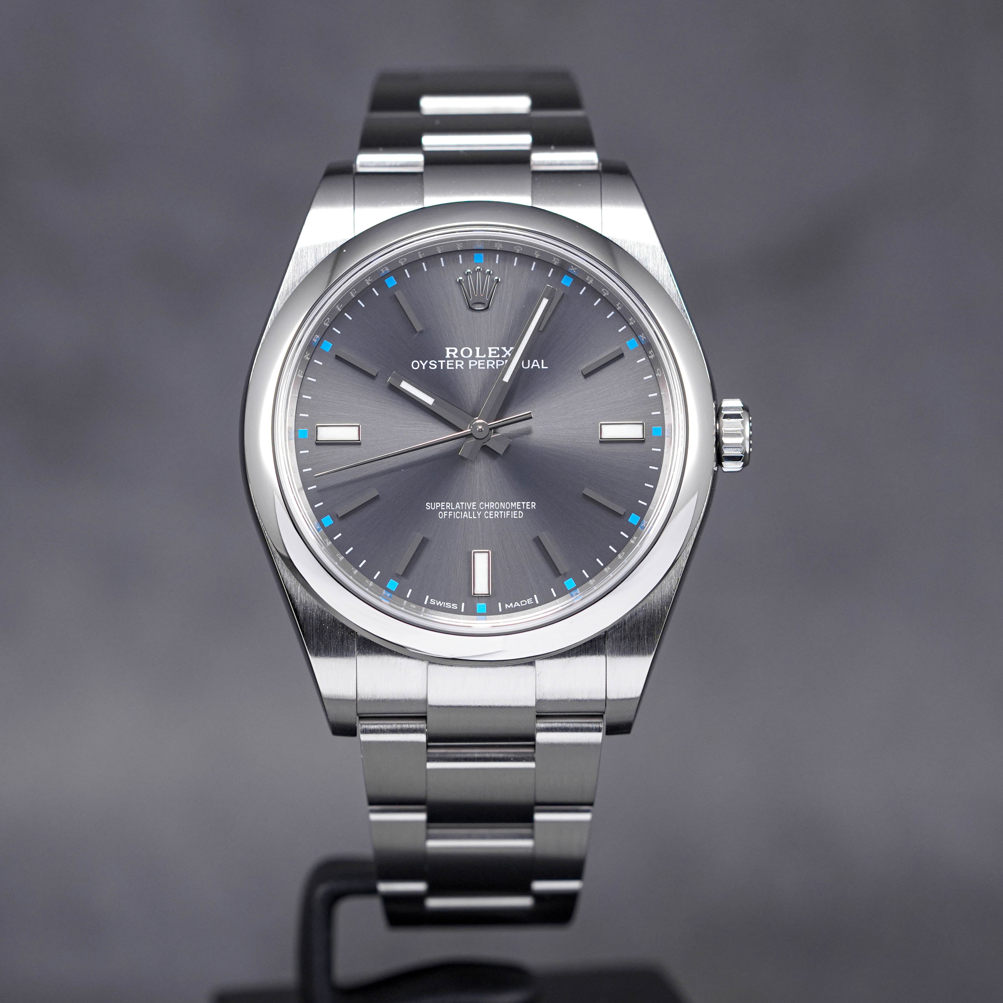 ROLEX OYSTER PERPETUAL 39MM RHODIUM DIAL (2017) - OMNILUXE