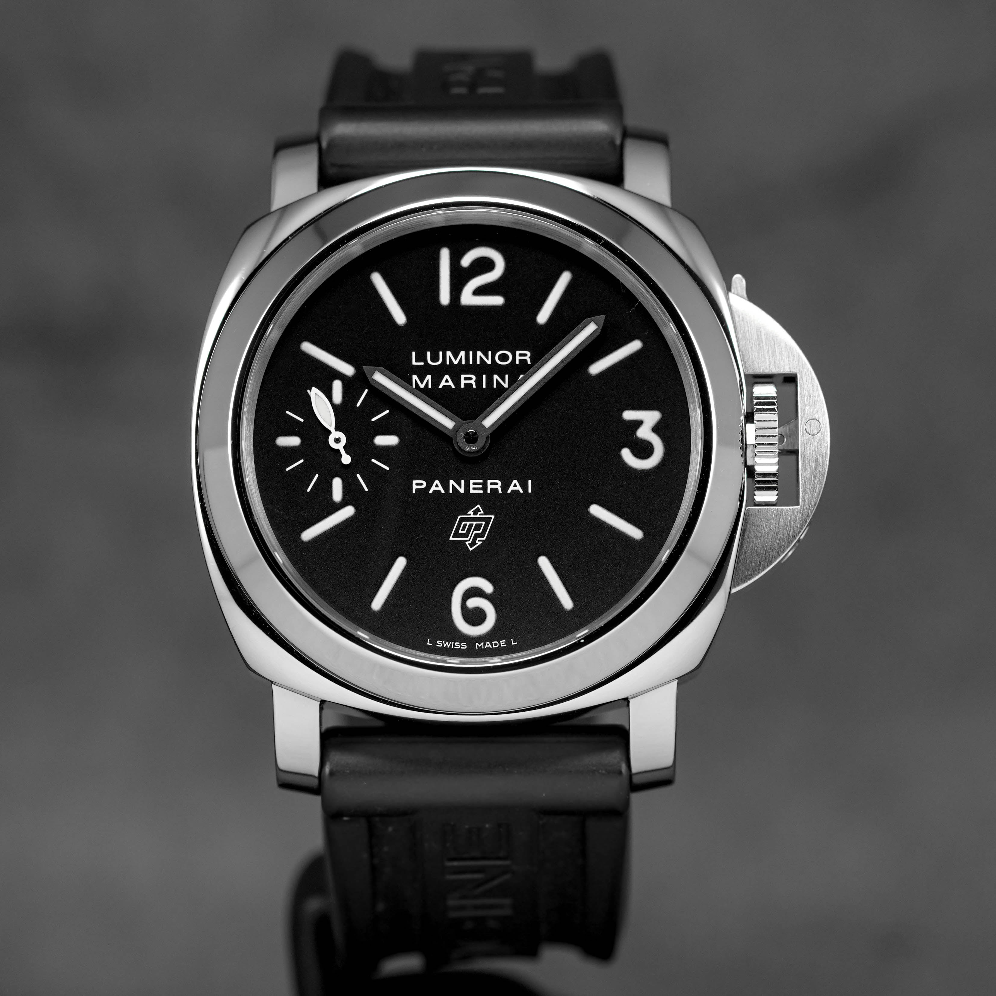 PANERAI LUMINOR MARINA LOGO 44MM BLACK DIAL PAM 005 (2011) - OMNILUXE