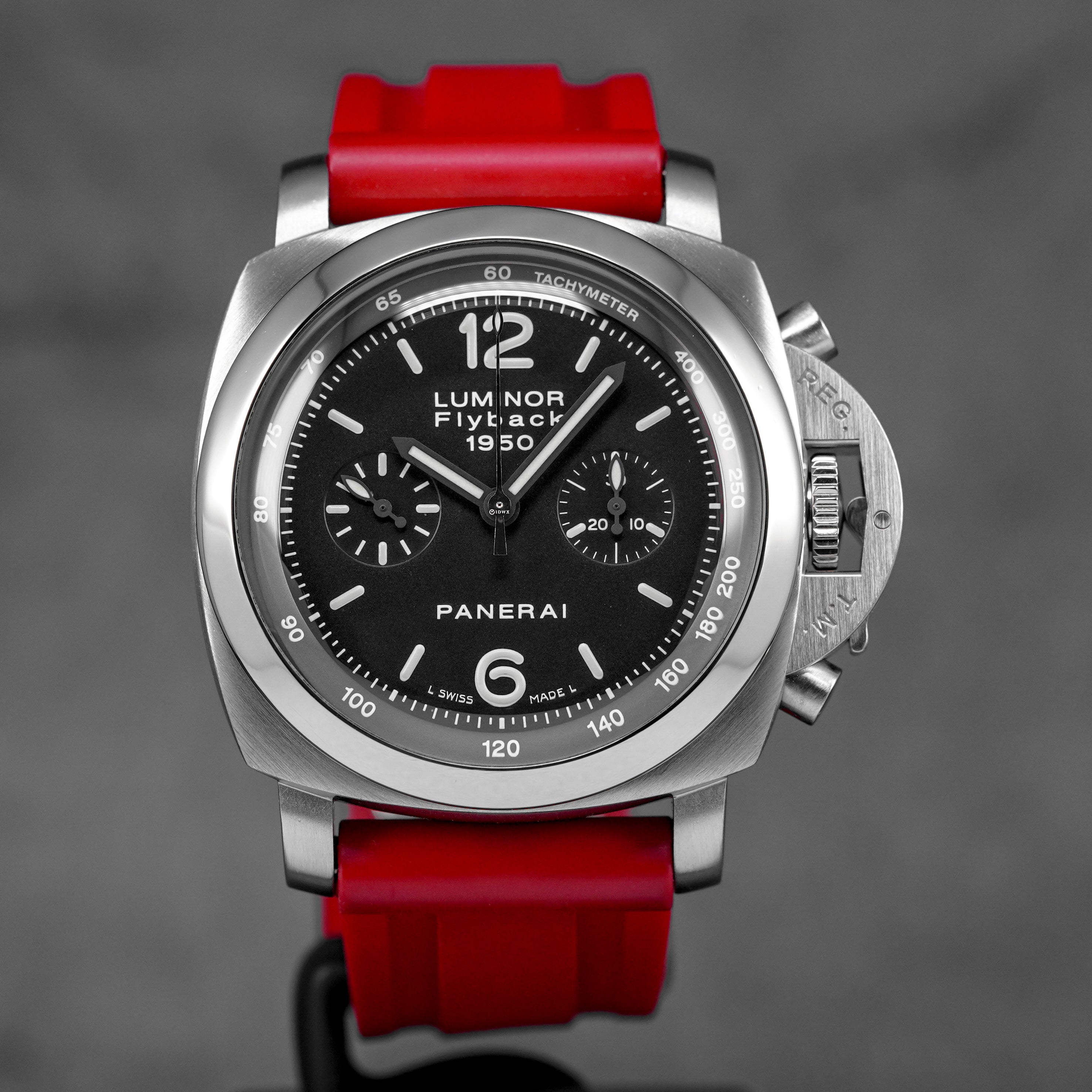 PANERAI LUMINOR 1950 3 DAYS CHRONOGRAPH FLYBACK BLACK DIAL PAM 212 ...