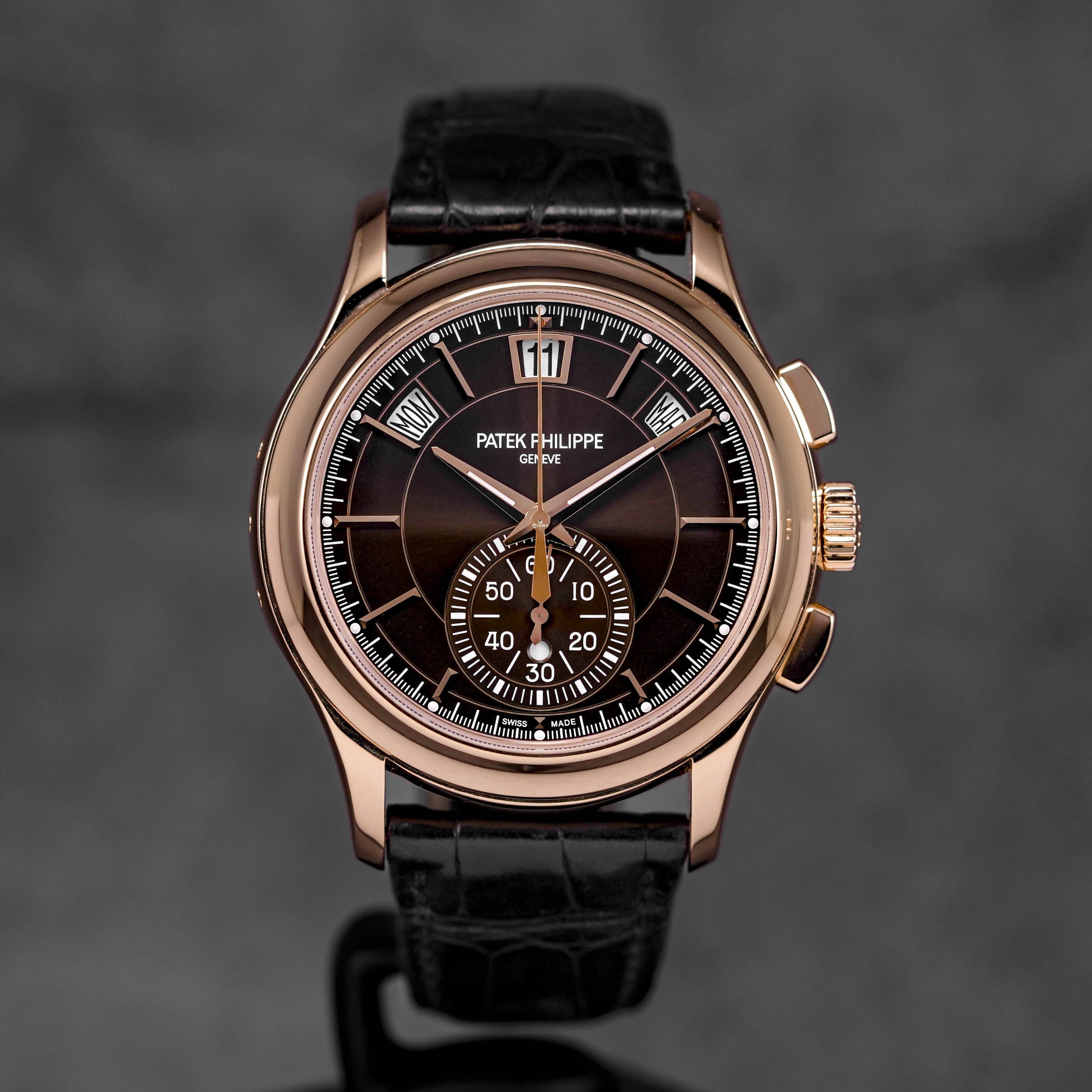 PATEK PHILIPPE COMPLICATIONS 5905R ROSEGOLD ANNUAL CALENDAR CHRONOGRAPH ...