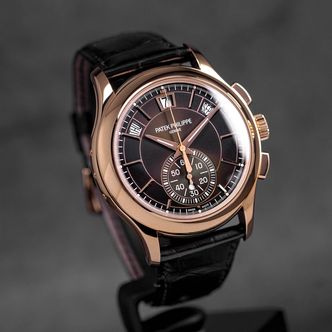 PATEK PHILIPPE COMPLICATIONS 5905R ROSEGOLD ANNUAL CALENDAR CHRONOGRAPH ...