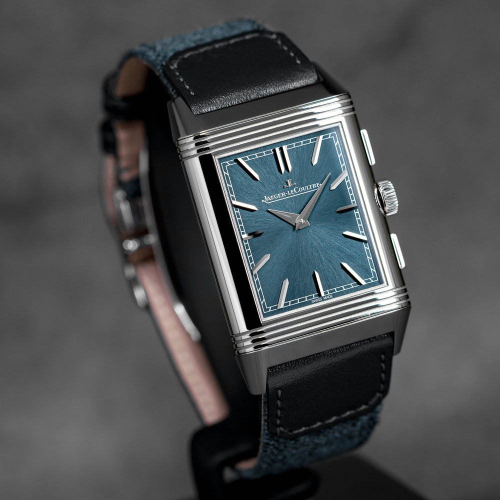 JAEGER LECOULTRE REVERSO TRIBUTE DUOFACE SKELETON STEEL CHRONOGRAPH ...