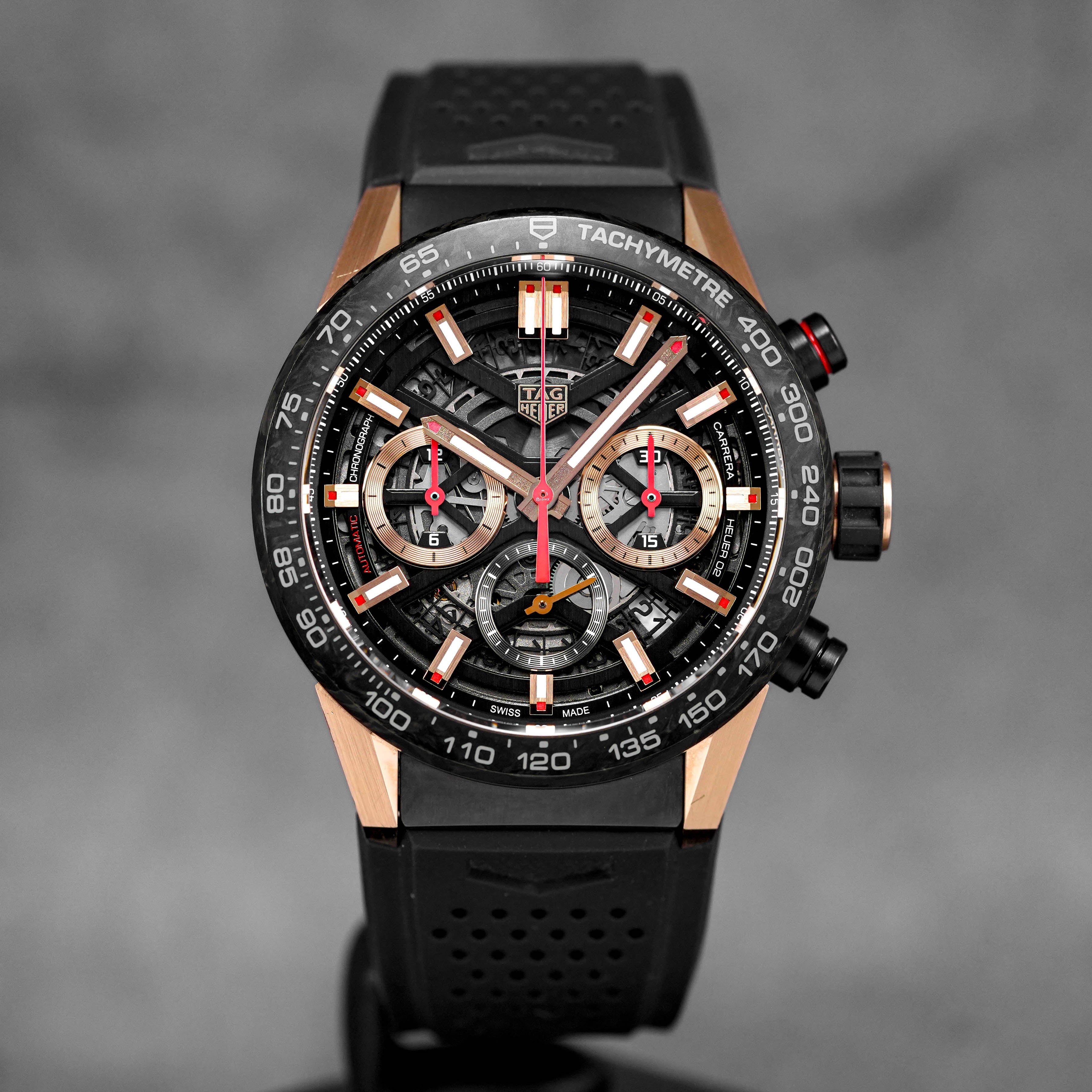 TAG HEUER CARRERA CHRONOGRAPH STEEL & GOLD PVD CARBON BEZEL (2022 ...