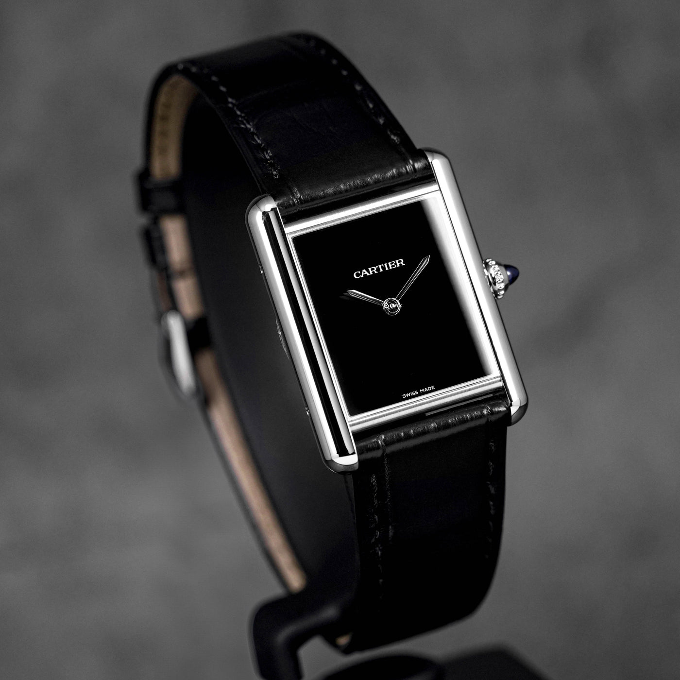 CARTIER TANK MUST DE CARTIER L BLACK DIAL (2023) - OMNILUXE