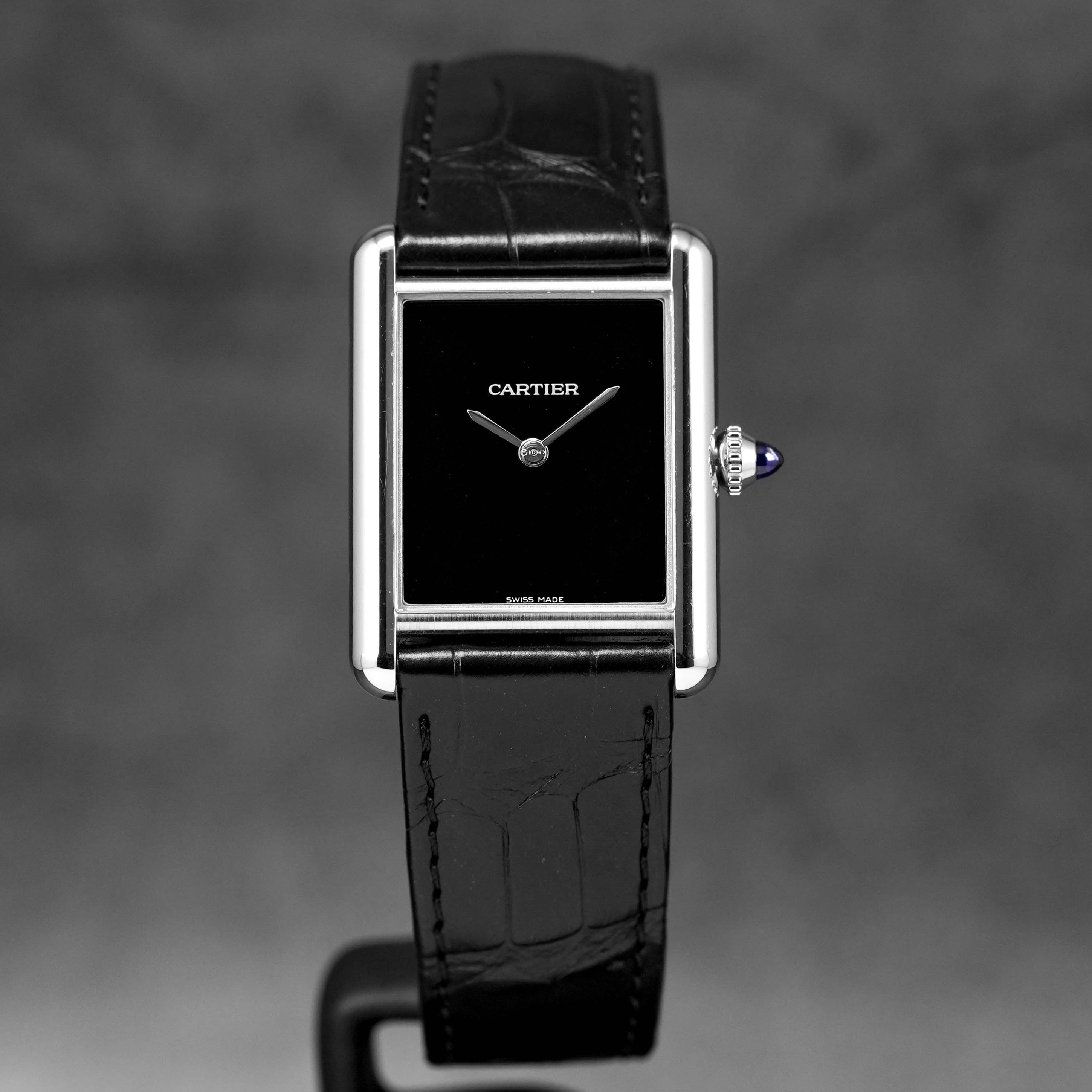 CARTIER TANK MUST DE CARTIER L BLACK DIAL (2023) - OMNILUXE
