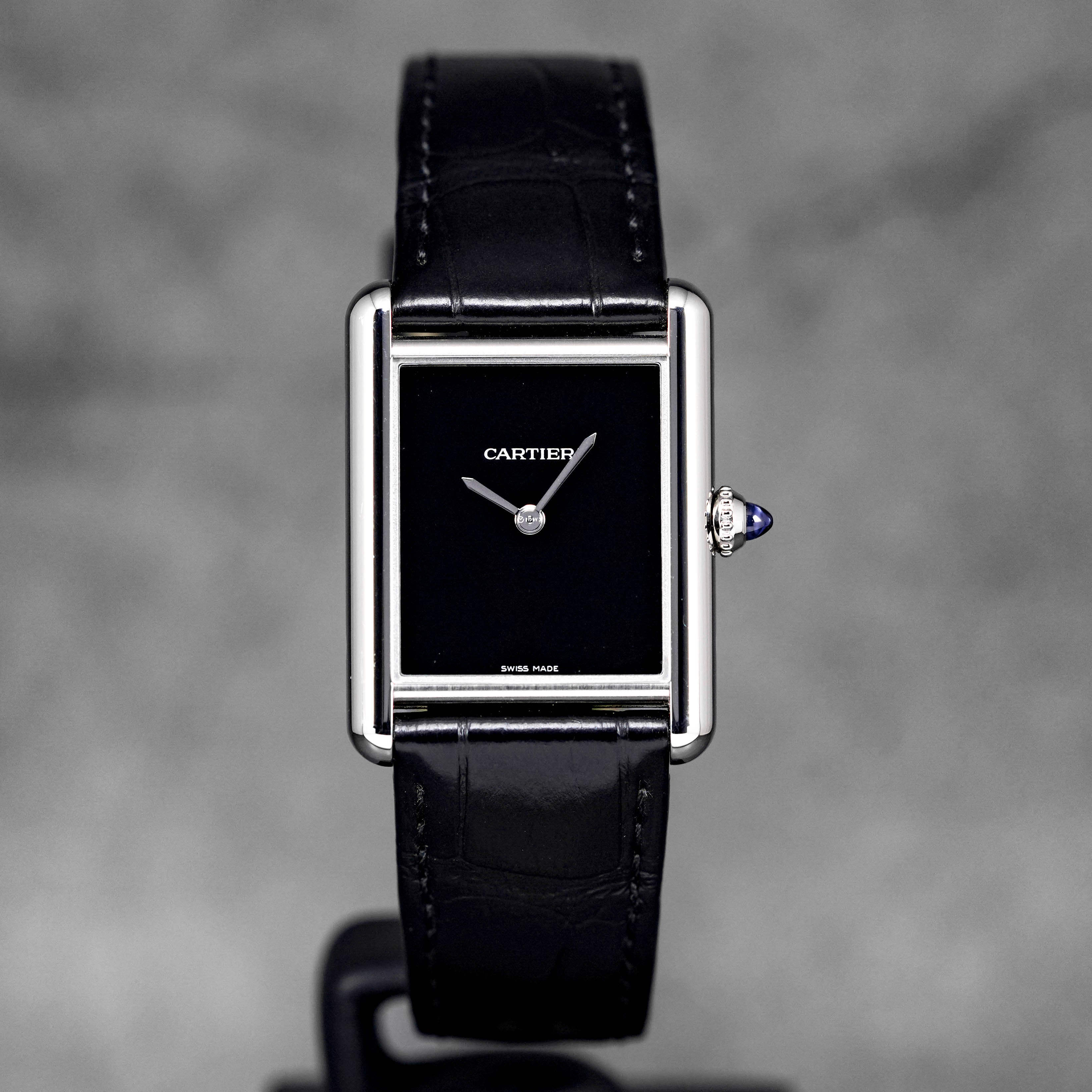 CARTIER TANK MUST DE CARTIER L BLACK DIAL (2024) - OMNILUXE