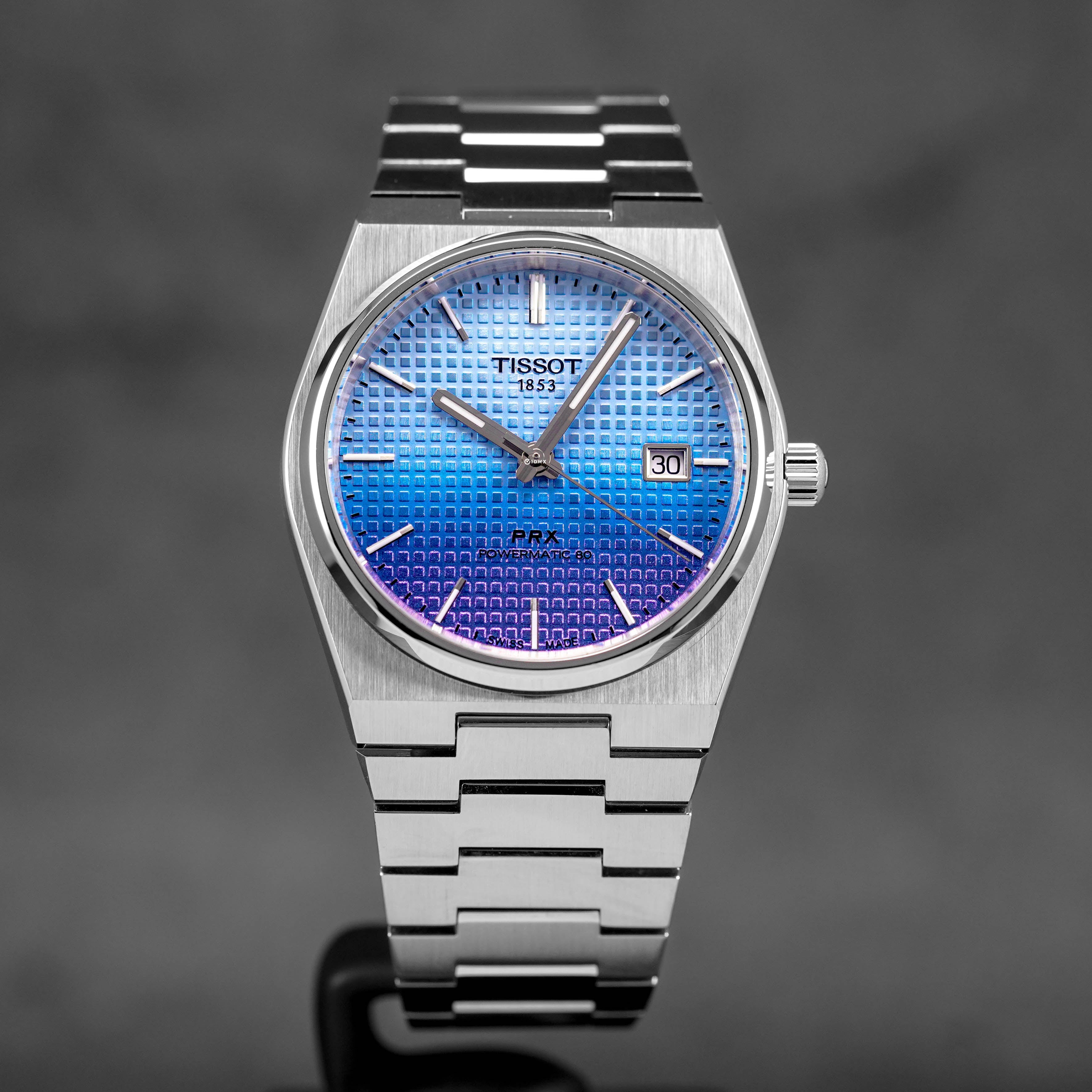 TISSOT PRX POWERMATIC 80 GRADIENT ICE BLUE DIAL 40MM (2024) - OMNILUXE