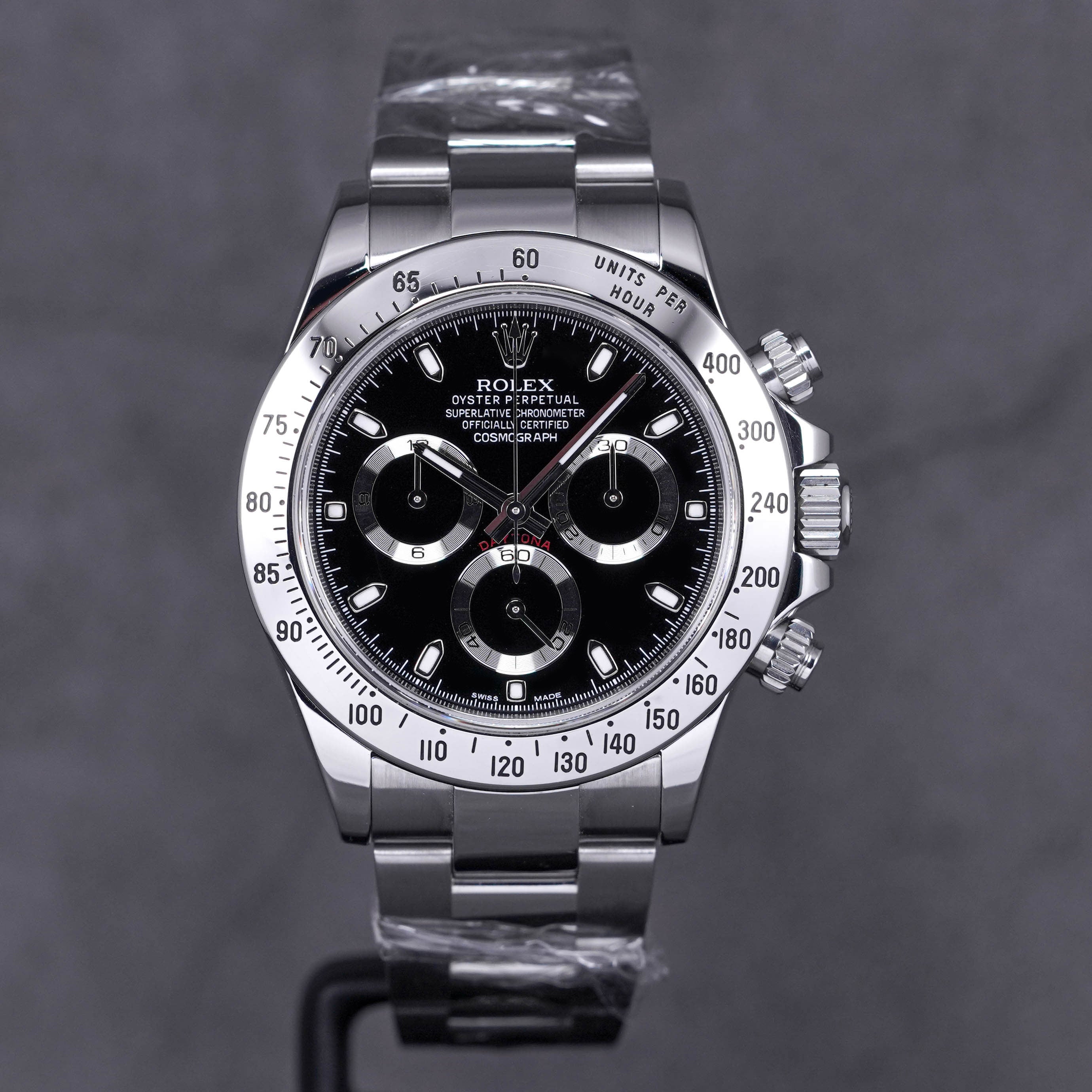 JAM TANGAN ROLEX DAYTONA STEEL BLACK 'APH' DIAL (2012) - OMNILUXE