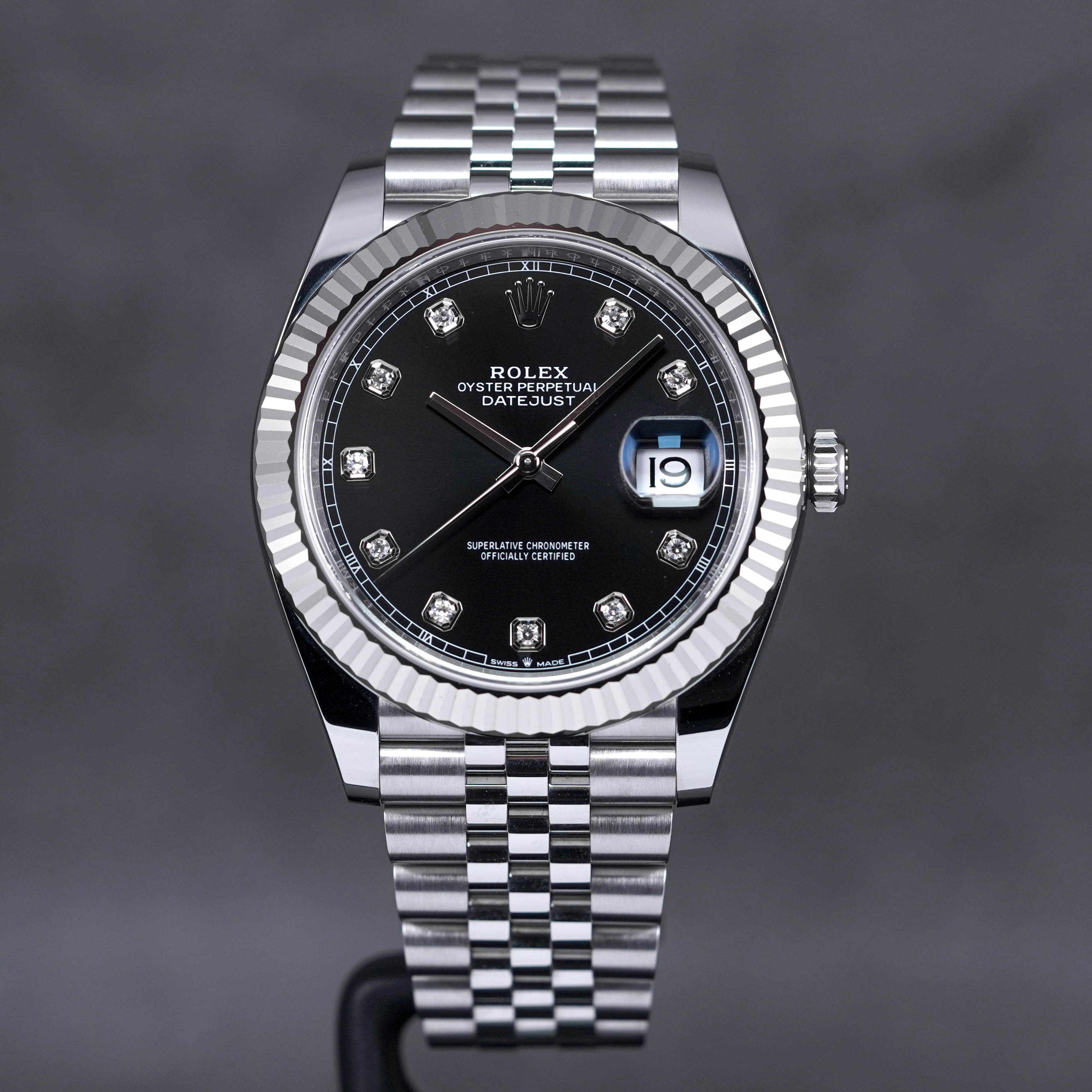 JAM TANGAN ROLEX DATEJUST 41MM BLACK DIAMOND INDEX DIAL (2020) - OMNILUXE
